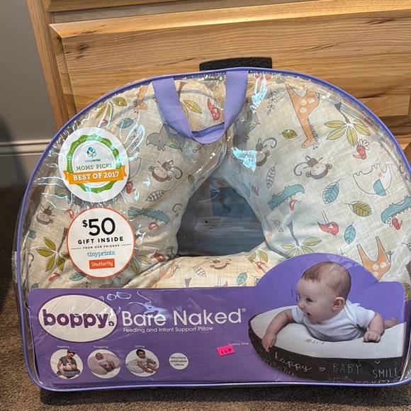 Boppy | Other | Boppy Bare Naked Feeding Pillow With Animal Print Baby ...